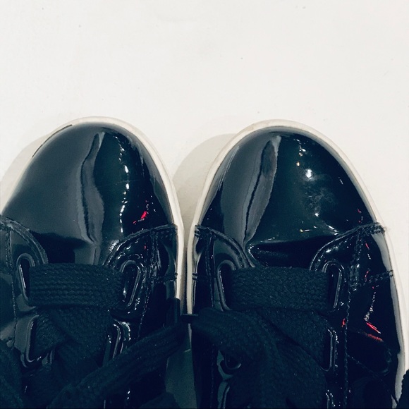 rubi | Shoes | Retro 9s Vibes Black Patent Leather Sneakers Sz 7 | Poshmark